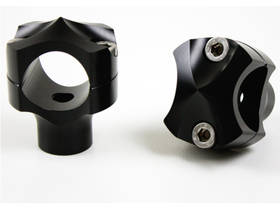 Kodlin Spock Riser schwarz eloxiert für 1 Zoll Harley Lenker mit TÜV